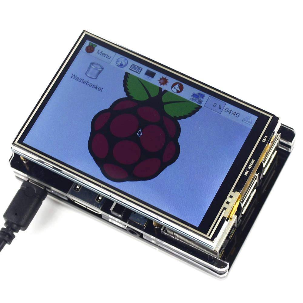 Raspberry Pi 3 B B+ Acrylic Case Enclosure With Fan Or 3.5 Inch Display ...