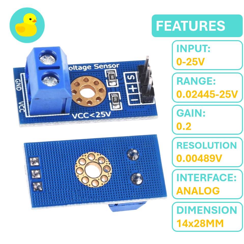 Voltage Sensor Module 25V Max