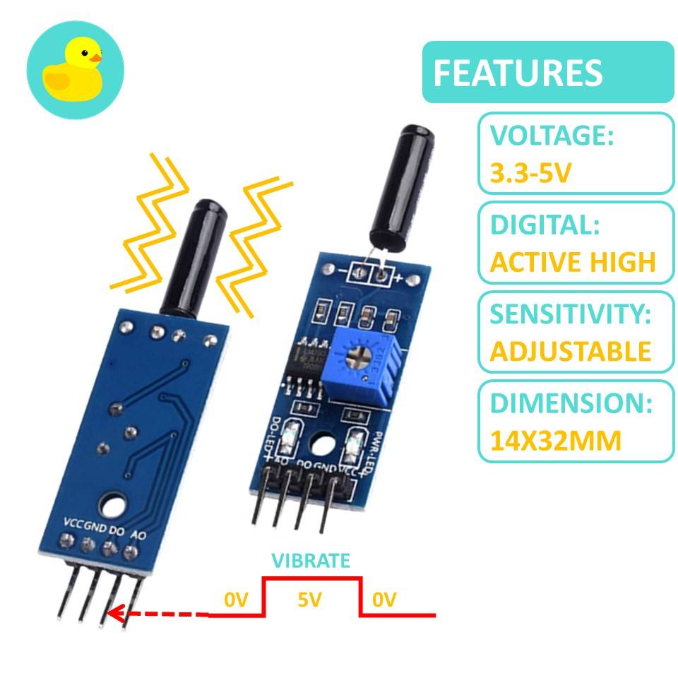 SW-18010P High Sensitivity Vibration Sensor Module