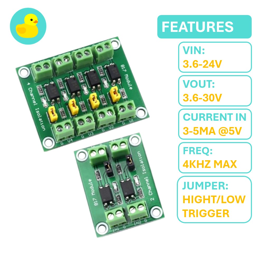 PC817 Double & 4 Channel 817 Optocoupler Voltage Isolation ...